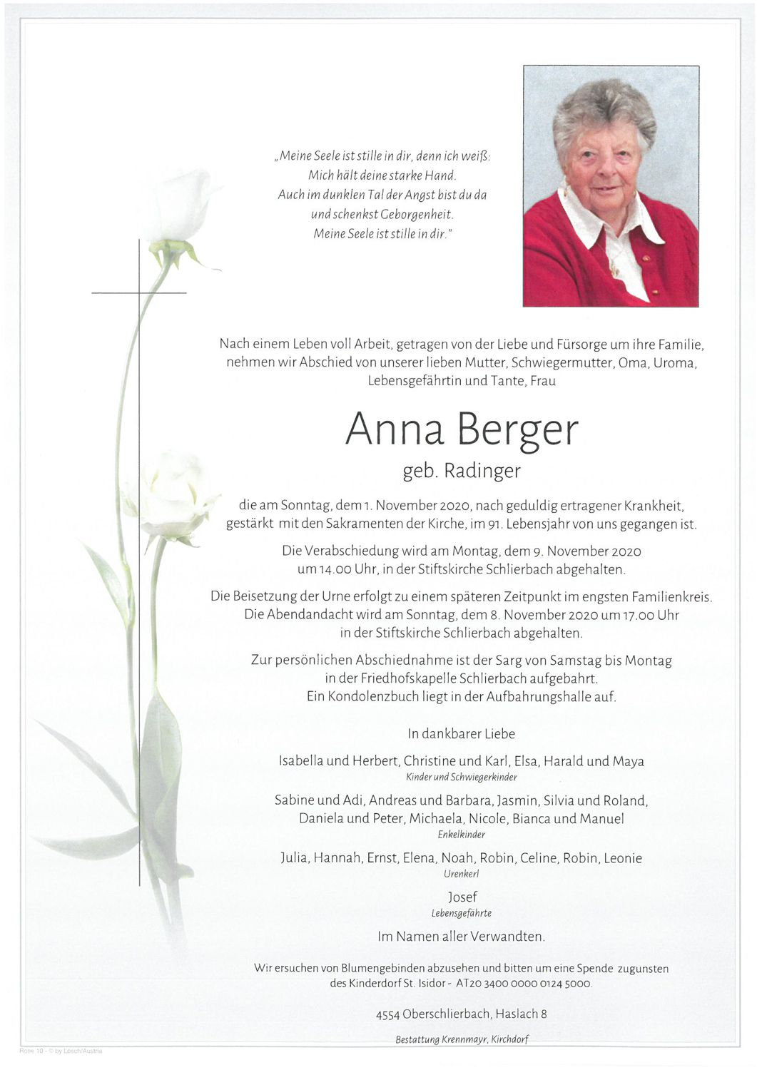 Todesfall Anna Berger